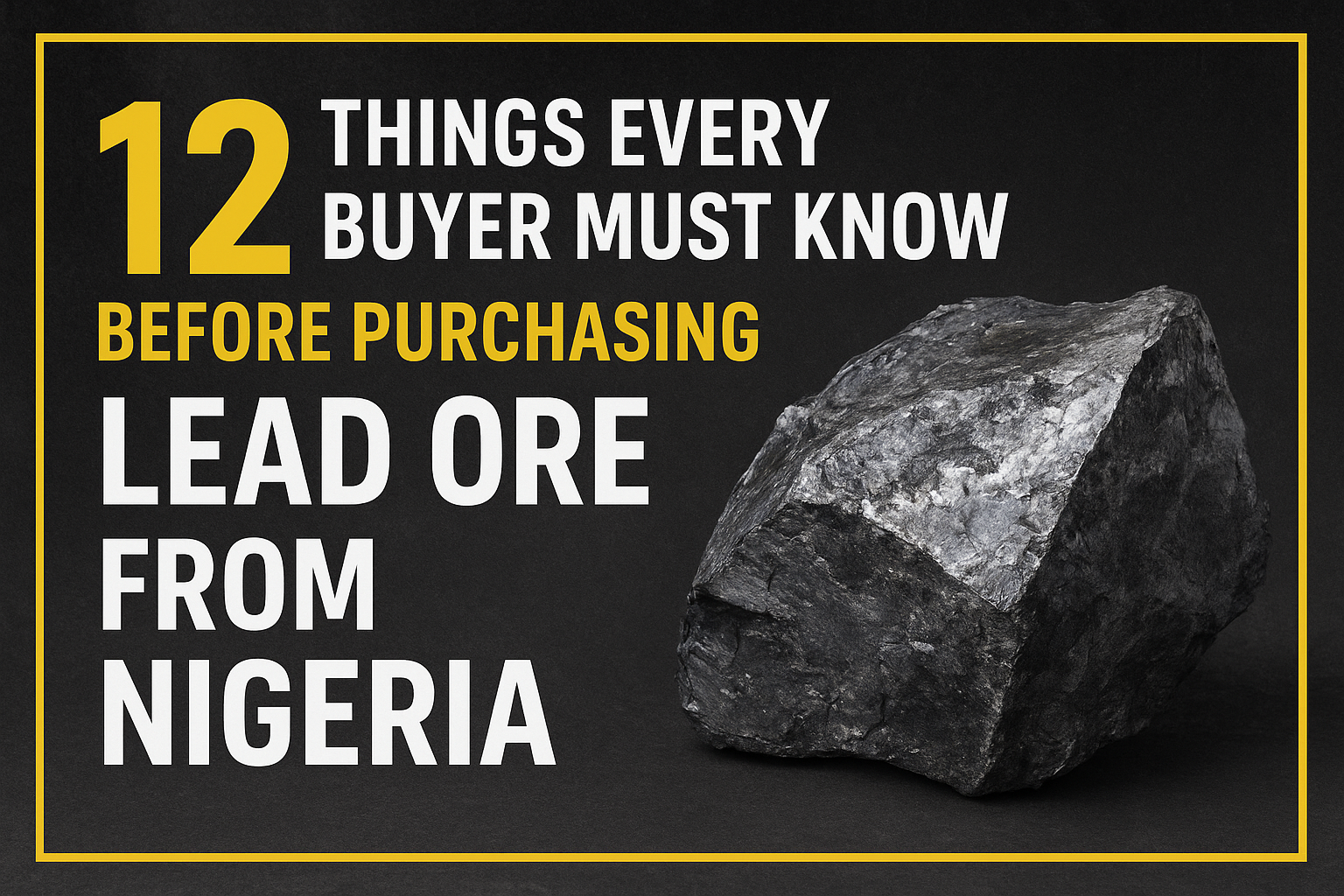 How to Buy Lead Ore from Nigeria: 12 Things Every Smart Buyer Must Know ...